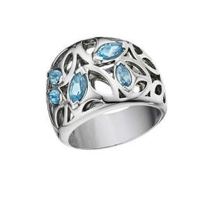 Tiffany & Co. | Bags | Brand New Di Modolo Blue Quartz Ring In Rhodium ...
